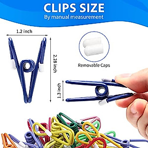 Chip Clips, Chip Clips Bag Clips Food Clips, Bag Clips for Food, Chip Bag Clip, Food Clips, PVC-Coated Clips for Food Packages, Paper Clips, Clothes Pin（Mixed Colors 30 PCs）