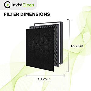 InvisiClean Claro True HEPA/Activated Carbon Replacement Filter - Genuine Filter for InvisiClean Claro Air Purifier IC-4524