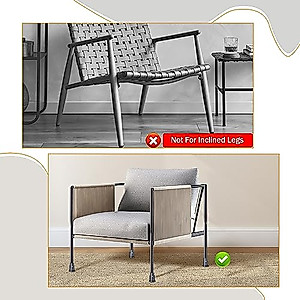 xuenair Adjustable Bed Risers with Arc-Shaped Retaining Clip, Fit Legs Diameter from 0.59–1.65 Inch, Elevation in Heights 2.36 Inch Heavy Duty Bed Risers Supports Up to 5000 Lbs, Gray 4 Pack