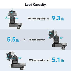 SmallRig Adjustable Camera Monitor Mount for ARRI-Style (Upgrade), 360° Swivel and 180° Tilt Monitor Holder Anti-Twist Support 5” and 7” Field Monitor- 2903B