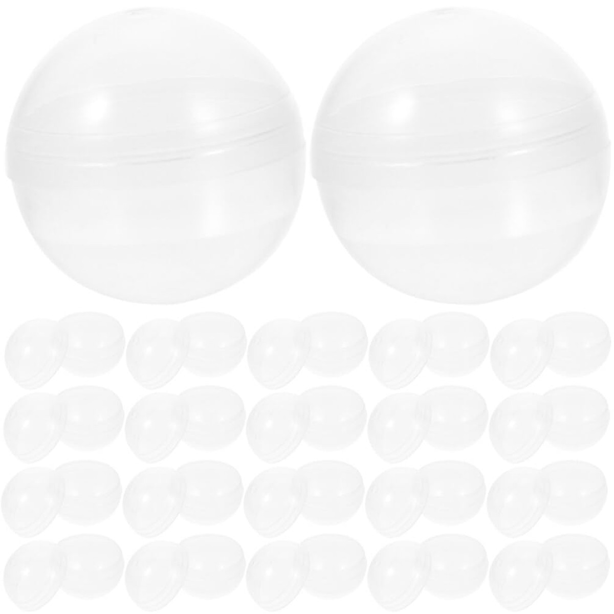 Vending+Machines 50pcs Gumball Vending Machine Capsules Small Round Capsules Bulk Clear Capsules Balls for Gumball Machines Vending Machine 38mm Bulk Candy
