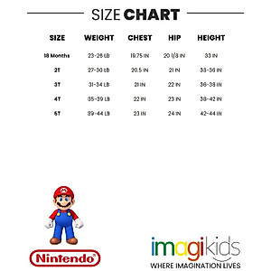 Super Mario Nintendo Infant Baby Boys Fleece Pullover Hoodie Red/Blue 18 Months