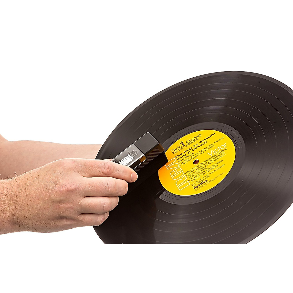 Record-Happy Record Cleaning Velvet Brush - with Anti Static Solution Fluid and Stylus Cleaner Extend Life, Improve Fidelity and Keep your Prized Vinyl Collection LPs like New !