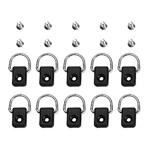 Kayak D Ring, 10pcs Quality Kayak Canoe Boat D Ring Tie Down Loop Safety Deck Fitting with M6 Screws