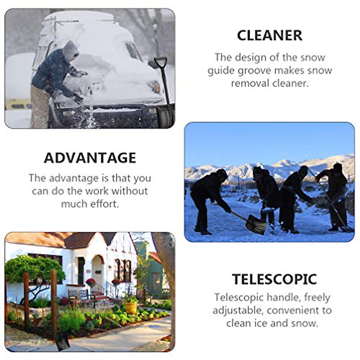 Hemoton Garden Shovel Garden Shovel Snow Shovel Sand Scoop Portable Folding Shovel Suitable for Cars Camping Gardens and Other Outdoor Activities Snow Removal Tool Multitools