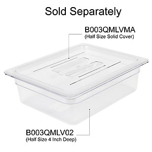 Excellante Half Size Solid Cover for Polycarbonate Food Pan