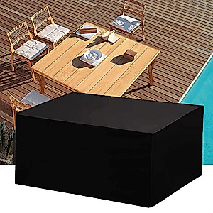 HUHJYUGE Durable Patio Furniture Cover Waterproof 144" L x 87" W x 47" H, Cover for Outdoor Furniture Table and Chairs Windproof Dust-Proof, Table and Chair Covers for Outdoor Furniture