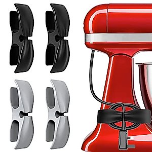 Cord Organizer for Kitchen Appliances - 4pack Upgraded Adhesive Cord Winder Wrapper Holder Cable Organizer for Small Home Appliances Cord Keeper on Stand Mixer,Blender,Coffee Maker,Pressure Cooker
