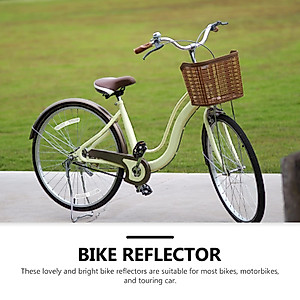 Veemoon 20pcs Bicycle Reflector Reflective Signs Night Cycling Reflectors Bike Reflectors for Night Riding Compact Wheel Reflectors Spoke Lights Car White Plastic Replaceable Bumper Strip