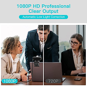 Argmao 1080P HD Webcam with Microphone for Desktop, USB Computer Camera with Web Cam Cover&Web Camera Stand, 110-degree Wide Angle Streaming Webcam for PC Zoom/Video Calling/Gaming/Laptop/Conferencing