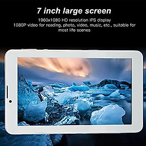 LBEC Tablet PC, US Plug 100240V 4GB 32GB 7in Tablet 2.4G 5G Dual Band WiFi for Studying (Blue)