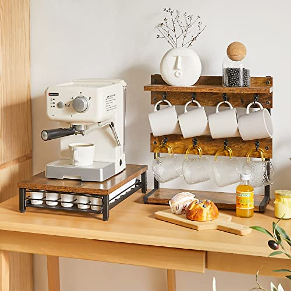 Coffee Pod Drawer Holder for K Cup, 35 Capacity Capsule Pods Storage Organizer,Under Coffee Pot Storage Drawer, Home Kitchen Coffee Pod Holder Counter Coffee Station TCJ001H