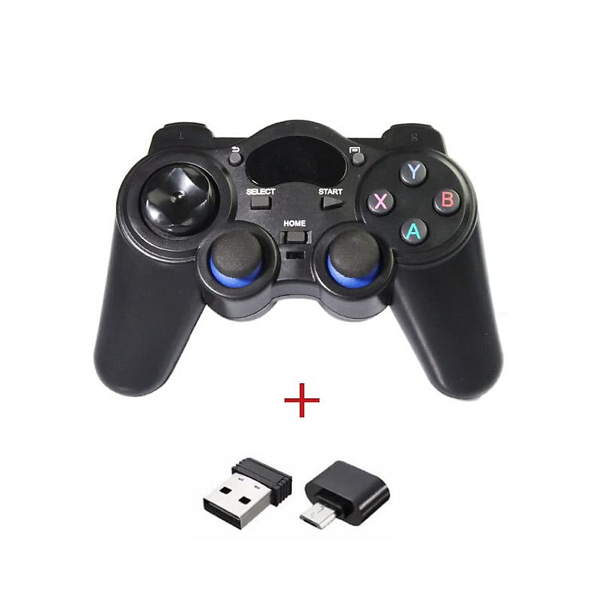 2 Pack USB Wireless Gaming Controller for PC/Laptop Computer (Windows XP/7/8/10)/ Android / PS3 & Steam Joystick Gamepad for pc Games Controller Compatible Android (Black+Black)