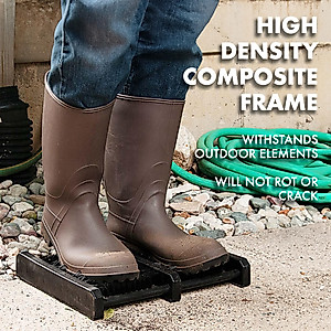 Jobsite Boot Scraper - Outdoor Shoe Scrubber Cleaner Brush