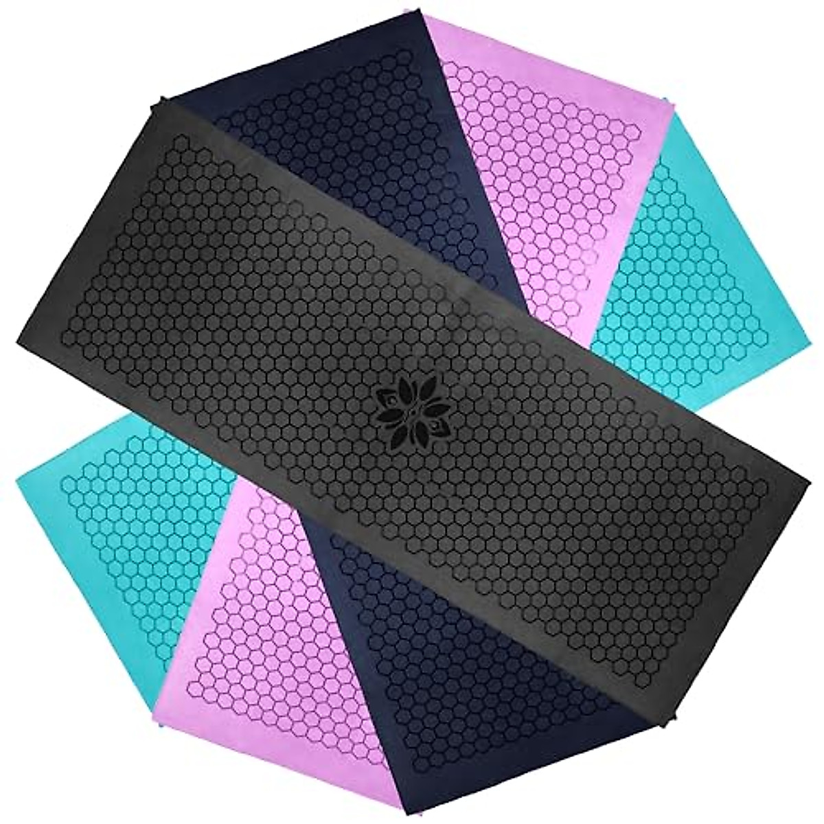 Clever Yoga Mat Towel Non-Slip for Hot Yoga. Grippy Double Sided Suede Microfiber Towel Non-Slip Grip. Multifunctional - No Slip Yoga Mat Towel - Mat Cover - The Travel Yoga Mat Non Slip