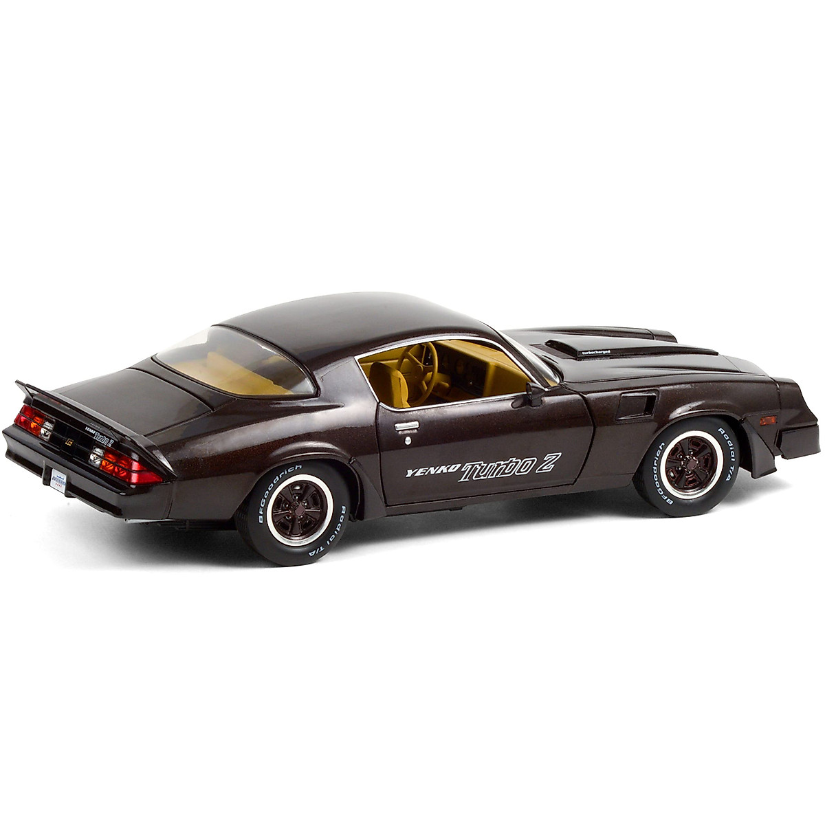 Greenlight 1981 Chevy Camaro Z/28 Yenko Turbo Z Turbo Brown Metallic 1/18 Diecast Model Car 13593