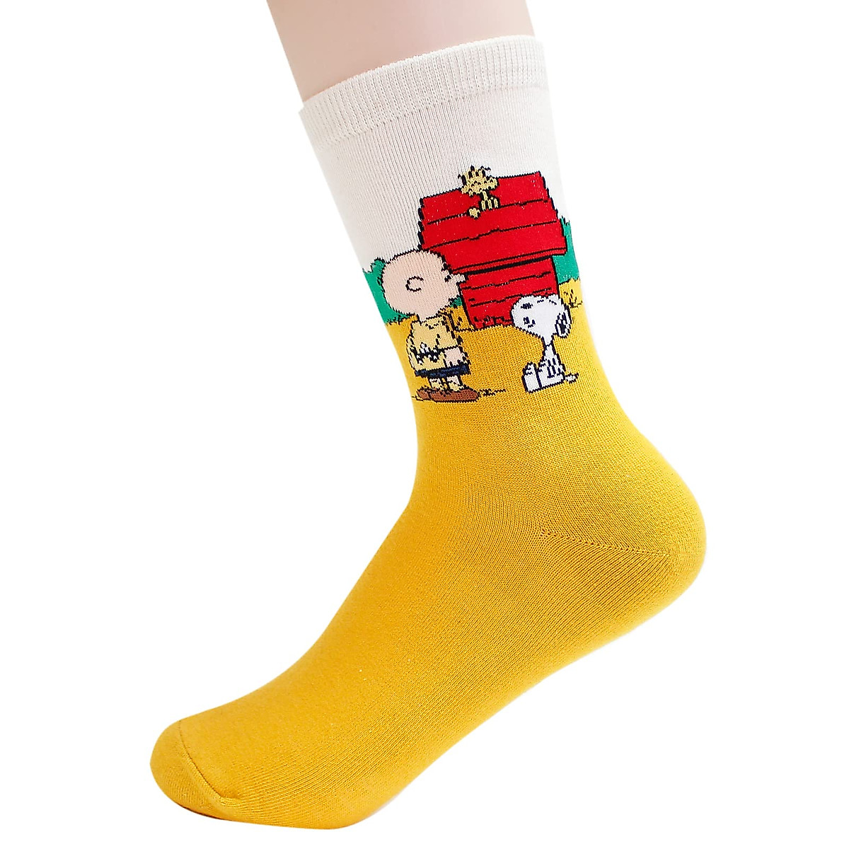 The Peanuts Snoopy Women and teen girls Licensed Socks Collection Socksense (Travel_4pairs)