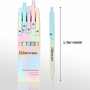 Ddaowanx Gel Pens, 5 Pcs 0.7mm Quick Dry Black Ink Pens Fine Point Smooth Writing Pens, Cute Office School Supplies Gifts for Women (5 Pcs Gradient-Black Ink)