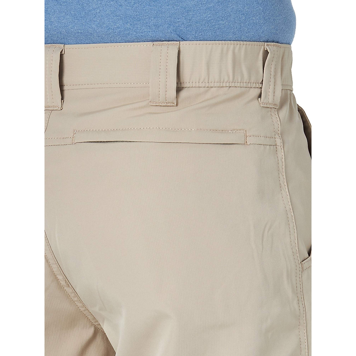 Wrangler Authentics Men's Performance Side Elastic Utility Short, Desert Sand, 36