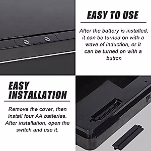 CL.Store 13 Gallon Trash Can Garbage Can Automatic Sensor Plastic Kitchen Trash Can 50 Liter High-Capacity Touch Free Trash Garbage Can Bathroom Waste Basket Garbage Can Trash Bin, Black