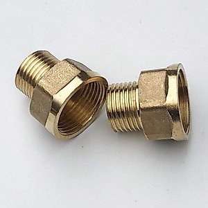 Water line supply adapter connector to deck mount clawfoot bathtub shower faucet,3/4 IPS Female to 1/2 IPS male reducing