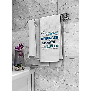 Dibor Always Remember You are Braver Than You Believe Kitchen Towels Dish Towels Dishcloth,Encouragement Saying Decorative Absorbent Drying Cloth Hand Towels Tea Towels for Bathroom Kitchen