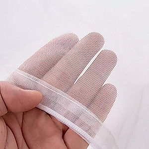 Shuohu 1 Piece Mesh Laundry Bags for Delicates,Anti-Tangle Washing Machine Drawstring Laundry Bag - White S