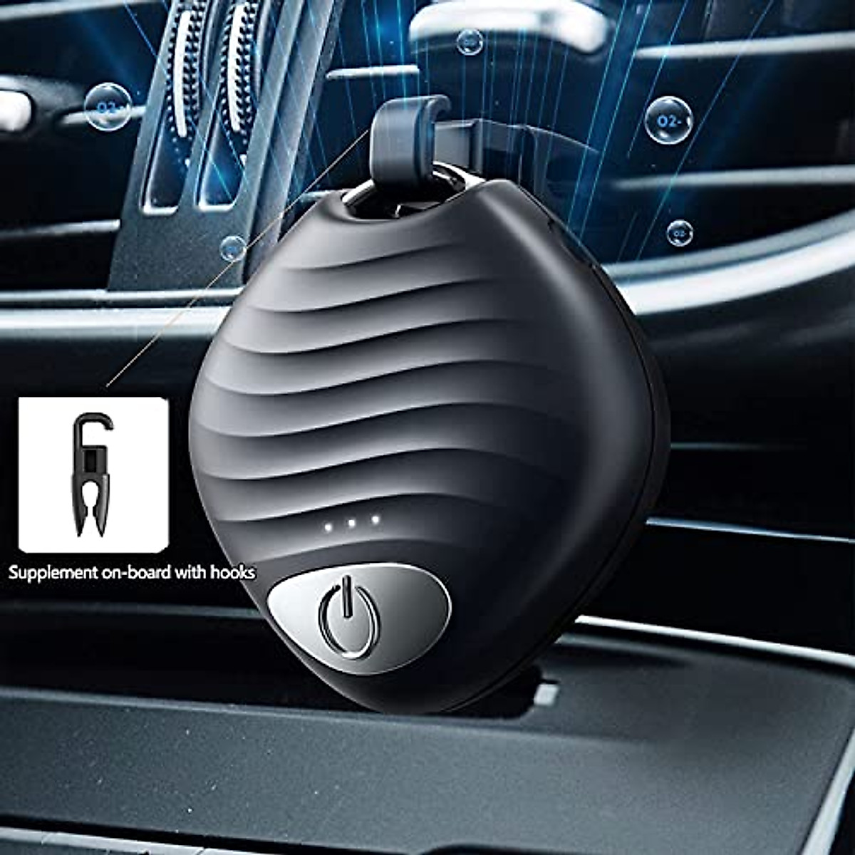 Mini Air Filter,Portable Car Air Filter Personal Wearable Air Filter for Traveling,Car,Home Sleep, Running,Walk and Kids,Adults (1 Pack Black Air Purifiers)