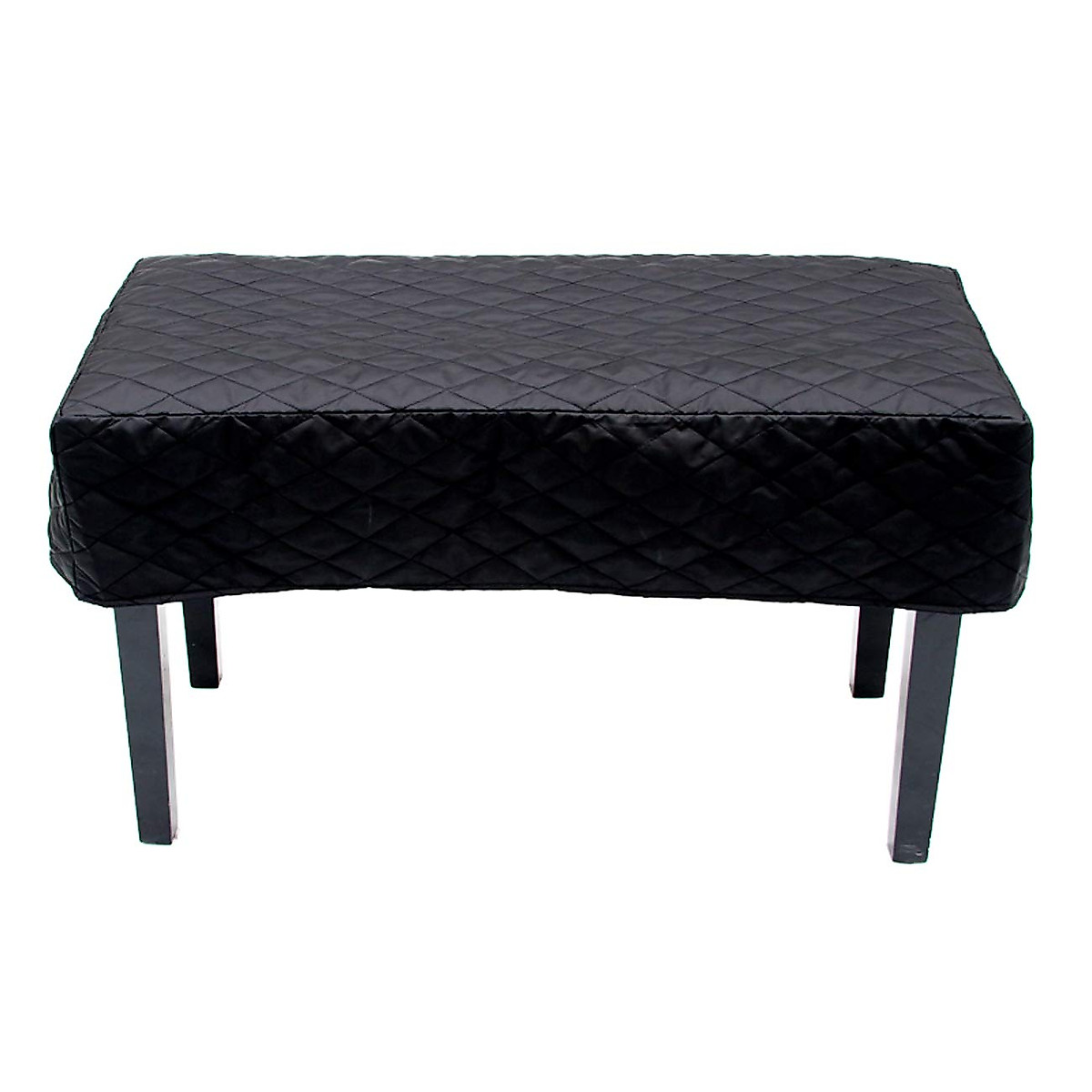 ESYUEL Piano Stool Chair Bench Cover with Quilted Diamond Pattern 29.9x14.2in for Piano Dual Seat Bench Universal (29.9x14.2in, Black)