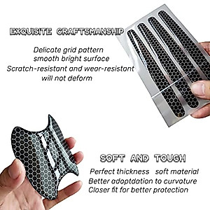 JULOPO Car Door Handle Door Cup Reflective Sticker car Door Protection to Prevent Scratches and collisions Both Protector and Decorate (8PCS Black)