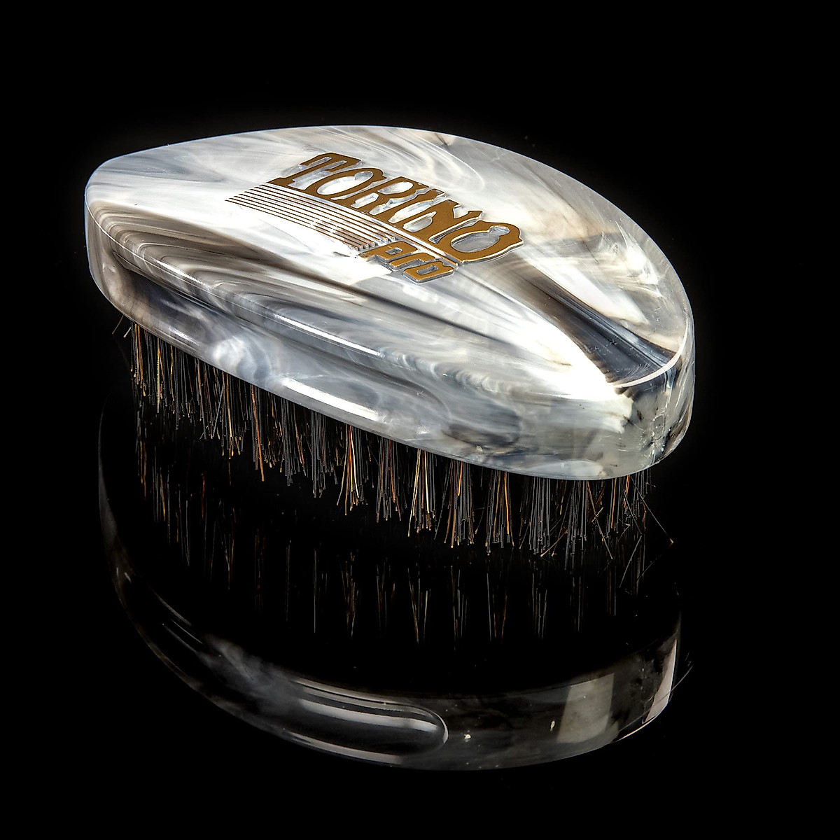 Torino Pro Curve Wave brush #204- Hard Palm Reinforced Curved wave brush - Shower Brush for wash & styles for 360 waves - Great for Wolfing and getting down to your scalp -Hair Brush for thick hair