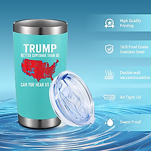 ATHAND Trumps Better Coverage Than 5G,Trumps Merchandise,Trump Mug,Trump Gifts,20 Oz Stainless Steel Vacuum Tumbler Travel Coffee Mugs