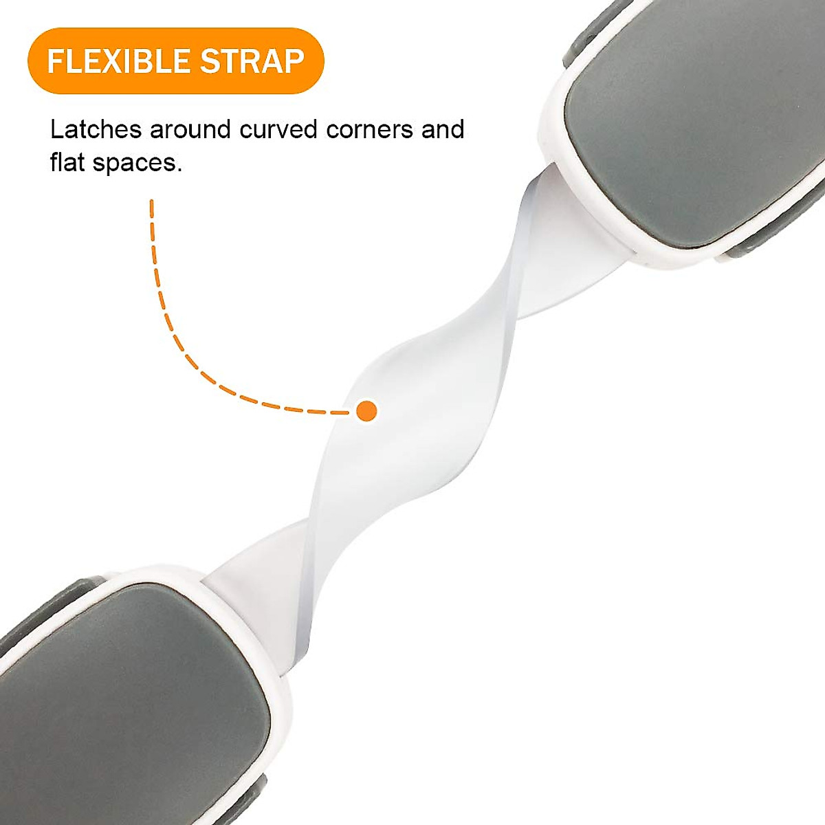 Child Safety Locks, Baby Proofing Cabinet Latches, Dual Button, Drawers, Cupboard, Extra Easy Install (2 Pack)