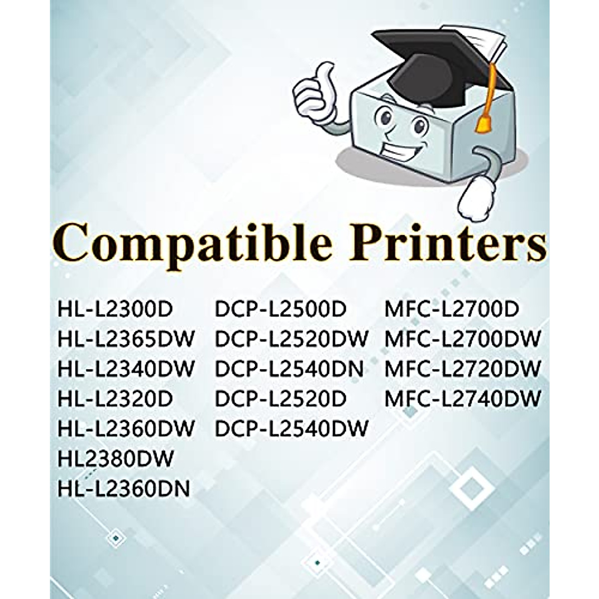 Much&More Compatible Toner Cartridge Replacement for Brother TN660 TN-660 Used for Brother HL-L2300D L2365DW L2340DW L2320D L2360DW DCP-L2520DW L2540DW MFC-L2740DW Printer (Black, 2-Pack)