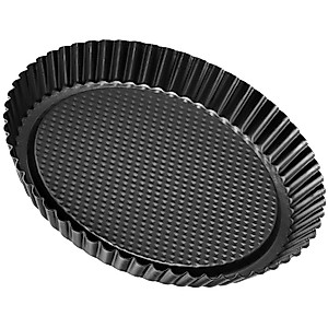 Zenker Non-Stick Carbon Steel Flan/Tart Pan, 11-Inch, grey