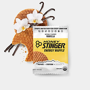Honey Stinger Organic Waffles - Variety Pack – 12 Count – 4 of Each Flavor – Energy Source for Any Activity – Honey, Vanilla & Chocolate – Plus Sticker and Custom Polybag