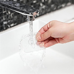 CTFRQC Adhesive Hooks for Wall(13lb Max), Wall Hangers Without Nails for Photos Frames, Utility Waterproof and Oil Resistant Hooks for Decorations and Bathroom Kitchen Racks -8 Pack, Transparent