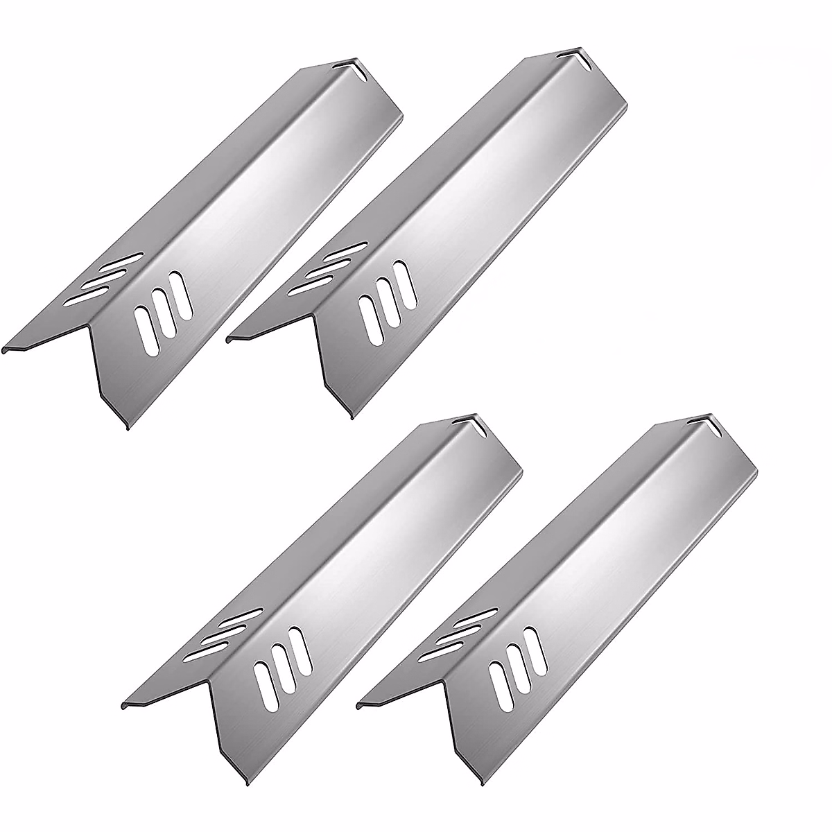 Boloda 15" Stainless Steel Grill Parts Replacement for Dyna-Glo DGF510SBP, Uniflame GBC1059WB， Heat Plates for Backyard Grill BY15-101-001-02, BY13-101-001-13,Steel Heat Shield Tent 4-Pack