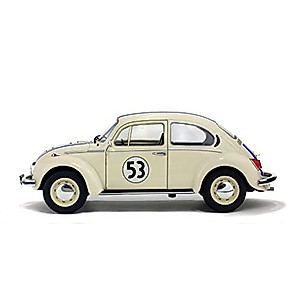 Solido 421184040 1:18 VW Käfer 1973 Volkswagen Beetle 1303 Racer 53" Die-Cast Model, Beige, Scale