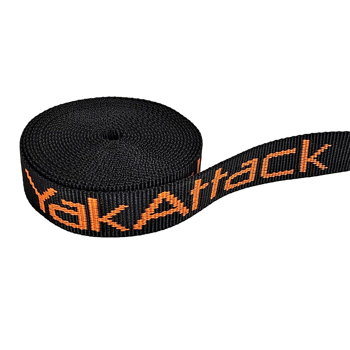 YakAttack 12' Cam Strap - Heavy Duty Polyester Kayak Tie Down with Protective Rubber Buckle, Black/Orange - 2 Pack (YEP-1006-12) | Kayak Fishing Accessories