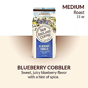 New England Coffee Blueberry Cobbler Medium Roast Ground Coffee 11 oz. Bag (Pack of 3)