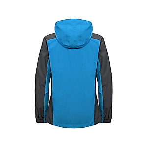 Little Donkey Andy Women's 3 in 1 Winter Ski Jacket Warm Fleece Liner Jacket Waterproof Windproof Snow Coat & Detachable Hood Blue/Grey M