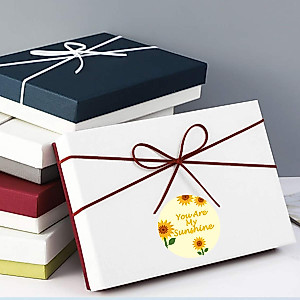 Top label Sunflower Happy Mail Stickers,1.5 h Thank You Shipping Label for Packing,Envelope Seals,Perfect for Small Business,Boutiques,500 Pcs Per Pack, Cler,bright