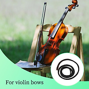 BQLZR Black 32 inch Hank Mongolian Horse Hair Violin Bow Hair Replacement