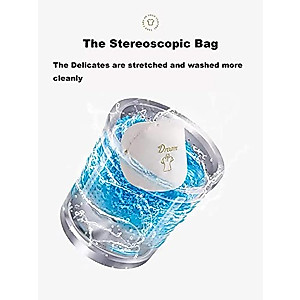 YUNHEGONG 6 Pack Delicates Mesh Laundry Bags,Reusable and Durable Mesh Wash Bags for Delicates Blouse, Hosiery, Underwear, Bra, Lingerie, Baby Clothes (6 pack, white)