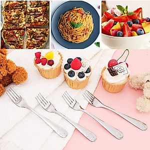 Erinnmy 24 Piece Toddler Forks,Stainless Steel Kids Forks,Kids Silverware,Kids Utensil Set,6.5 inch Kids Dinner Forks Toddler Utensils,Metal Forks Baby Forks for Self Feeding,Dishwasher Safe