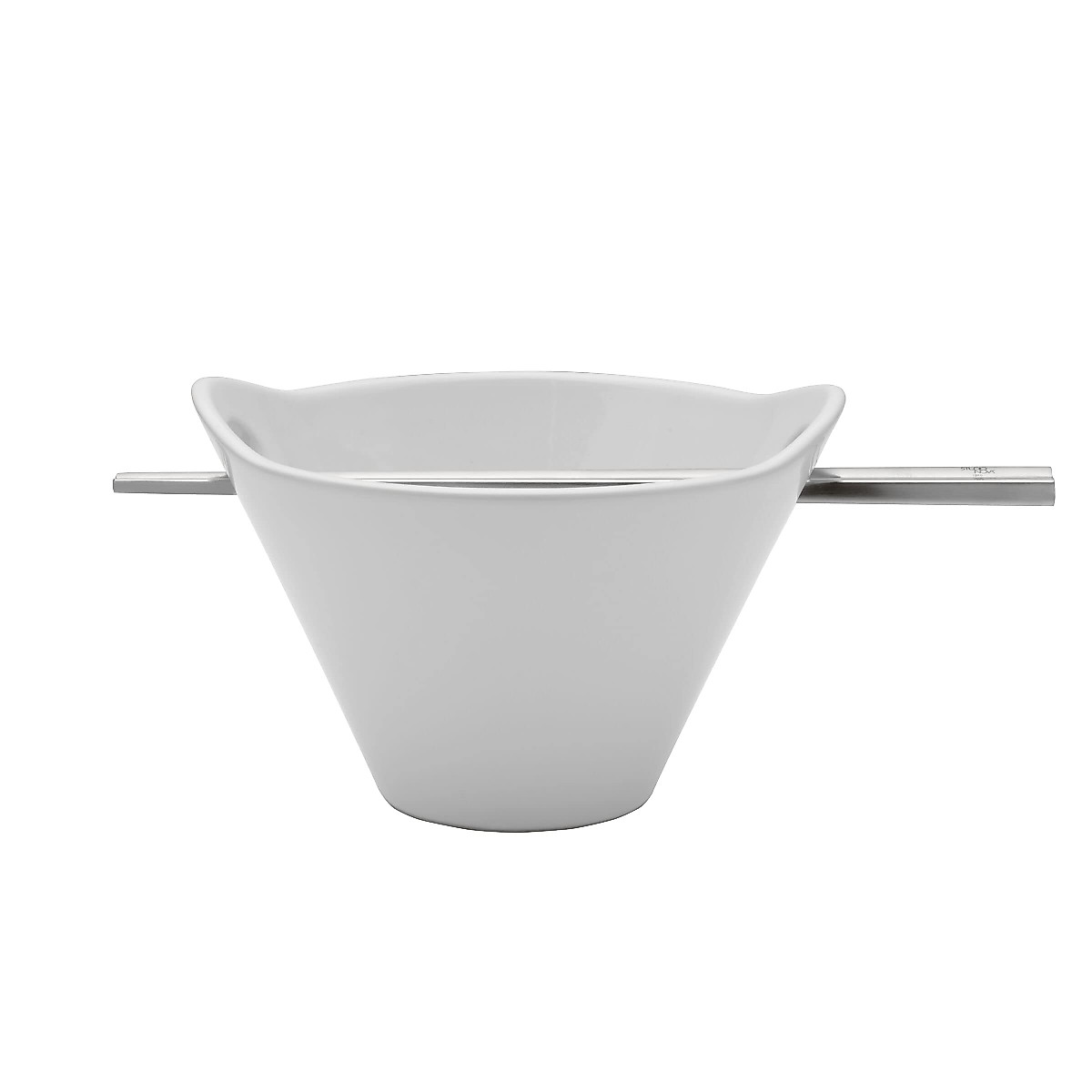 Studio Nova Noodle Bowl and Chopstick Set, 3-Piece, White