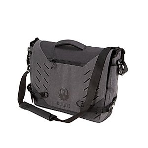 Allen Company Messenger Bag and Backpack with Laptop and Concealed Carry Pocket, Gray/Black