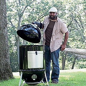 Weber 22-inch Smokey Mountain Cooker, Charcoal Smoker,Black