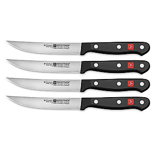 Wusthof Gourmet Four 4-Piece German Precise Laser Cut High Carbon Stainless Steel Kitchen Steak Knife Set – Model 9729